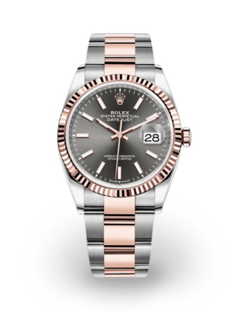 Rolex Datejust 36 Two-Tone Fluted / Slate / Oyster 126231-0014 Watches ...