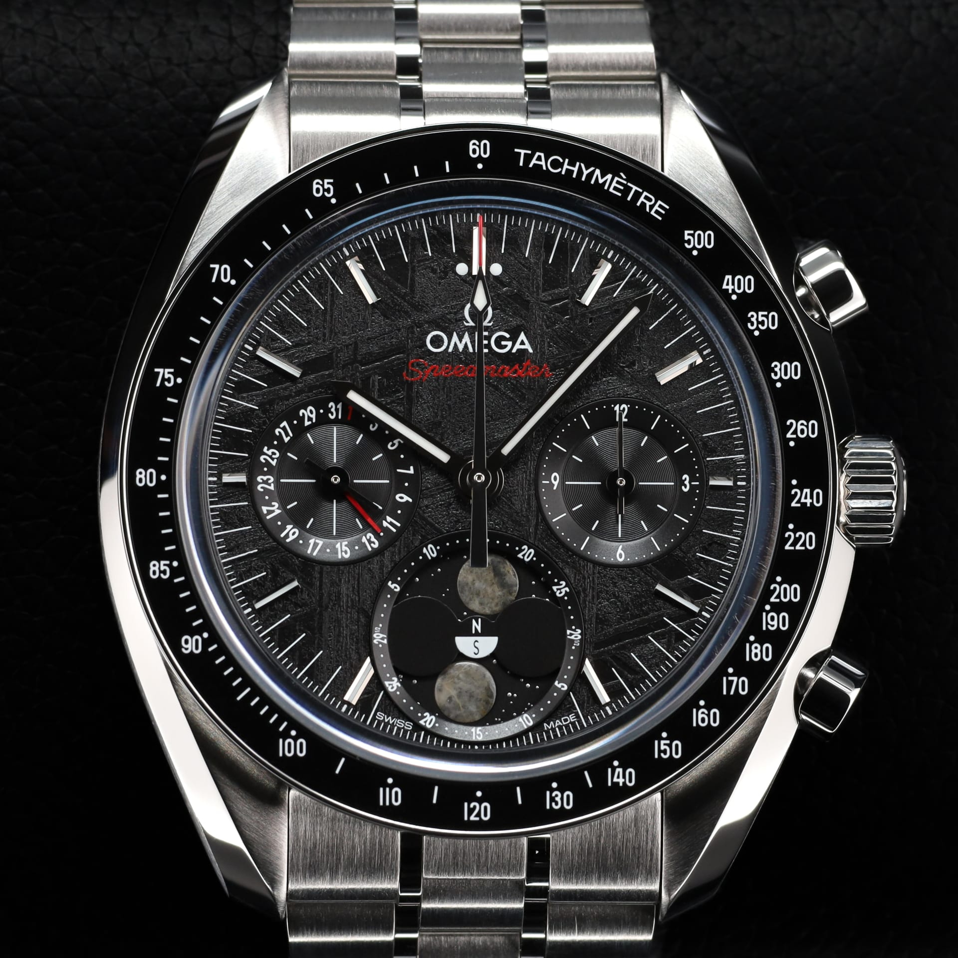 Auction: 2025 Omega Speedmaster Moonphase Steel / Meteorite / Bracelet ...