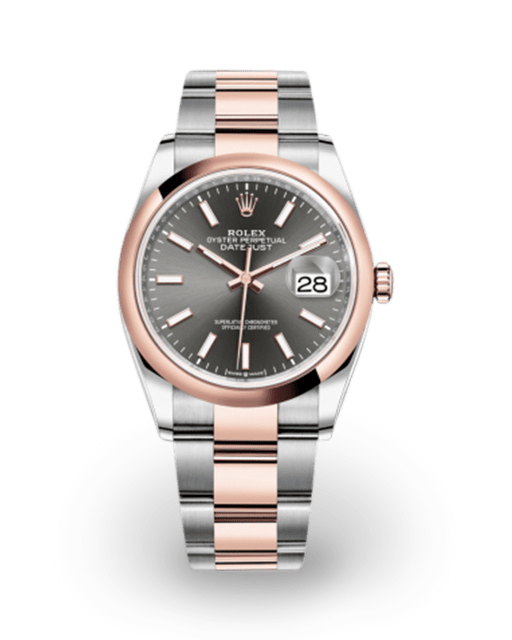 Rolex Datejust 36 Two-Tone Smooth / Slate / Oyster 126201-0014 Watches ...