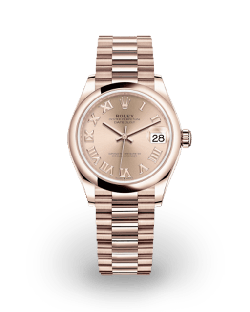 Rolex Datejust 31 Rose Gold / Smooth / Rosé / Roman / President 278245 ...