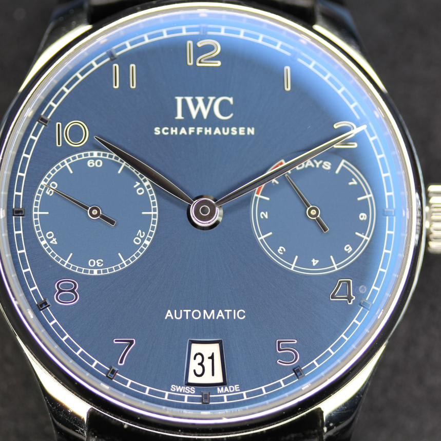 Auction: IWC Portugieser Automatic 5007 Stainless Steel / Blue IW5007-10 | Bezel