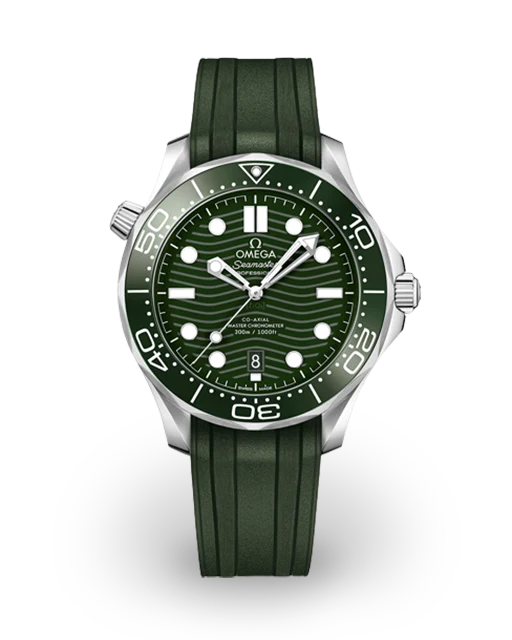 Omega Seamaster Diver 300M Master Co-Axial 42 Stainless Steel / Green ...