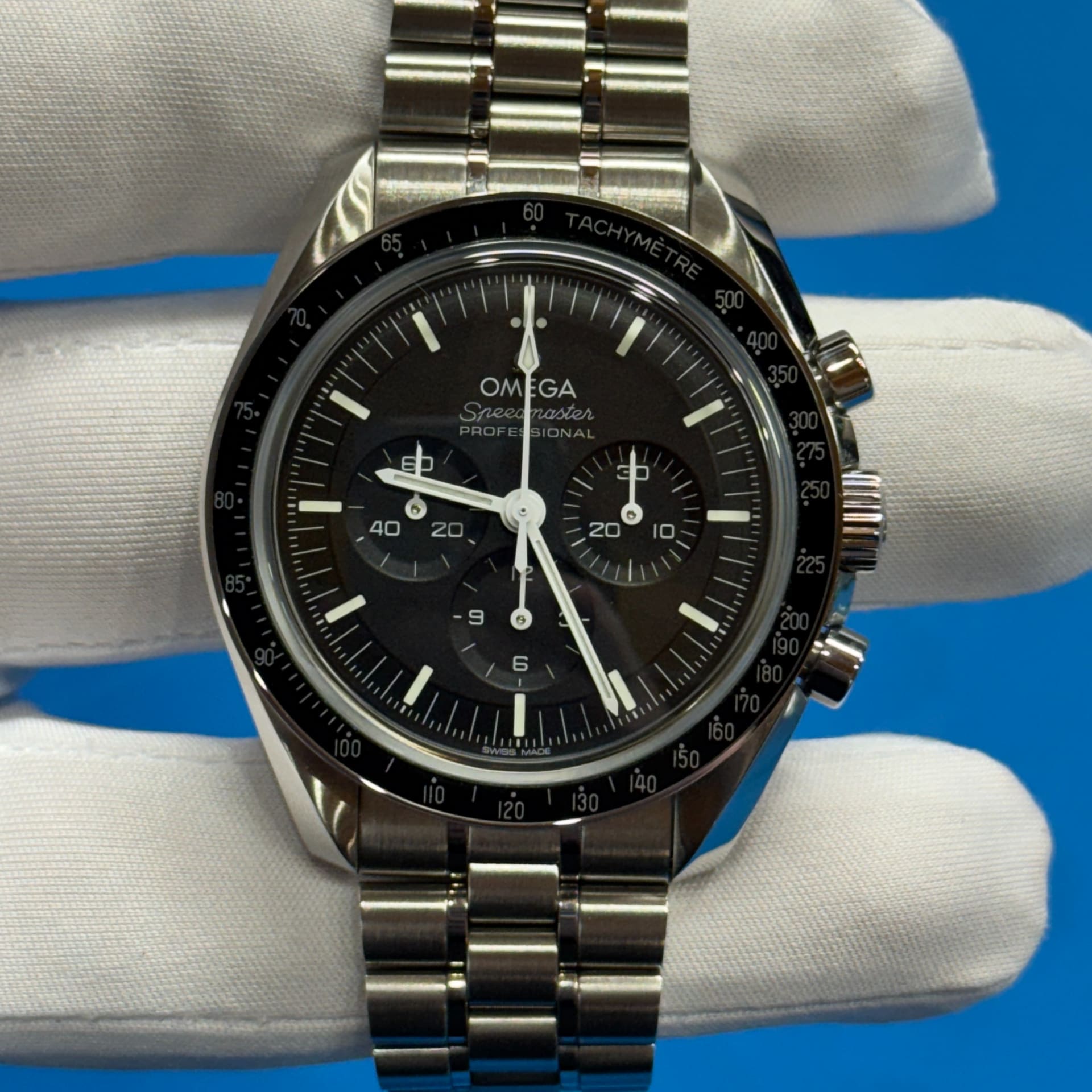 Auction: 2023 Omega Speedmaster Professional Moonwatch 3861 Steel ...