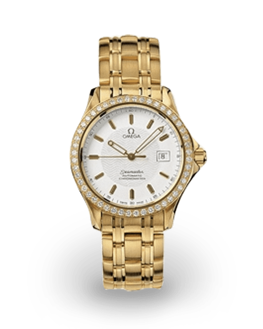 Omega Seamaster 120M Automatic 36.25 Yellow Gold / Diamond / White 2105 ...
