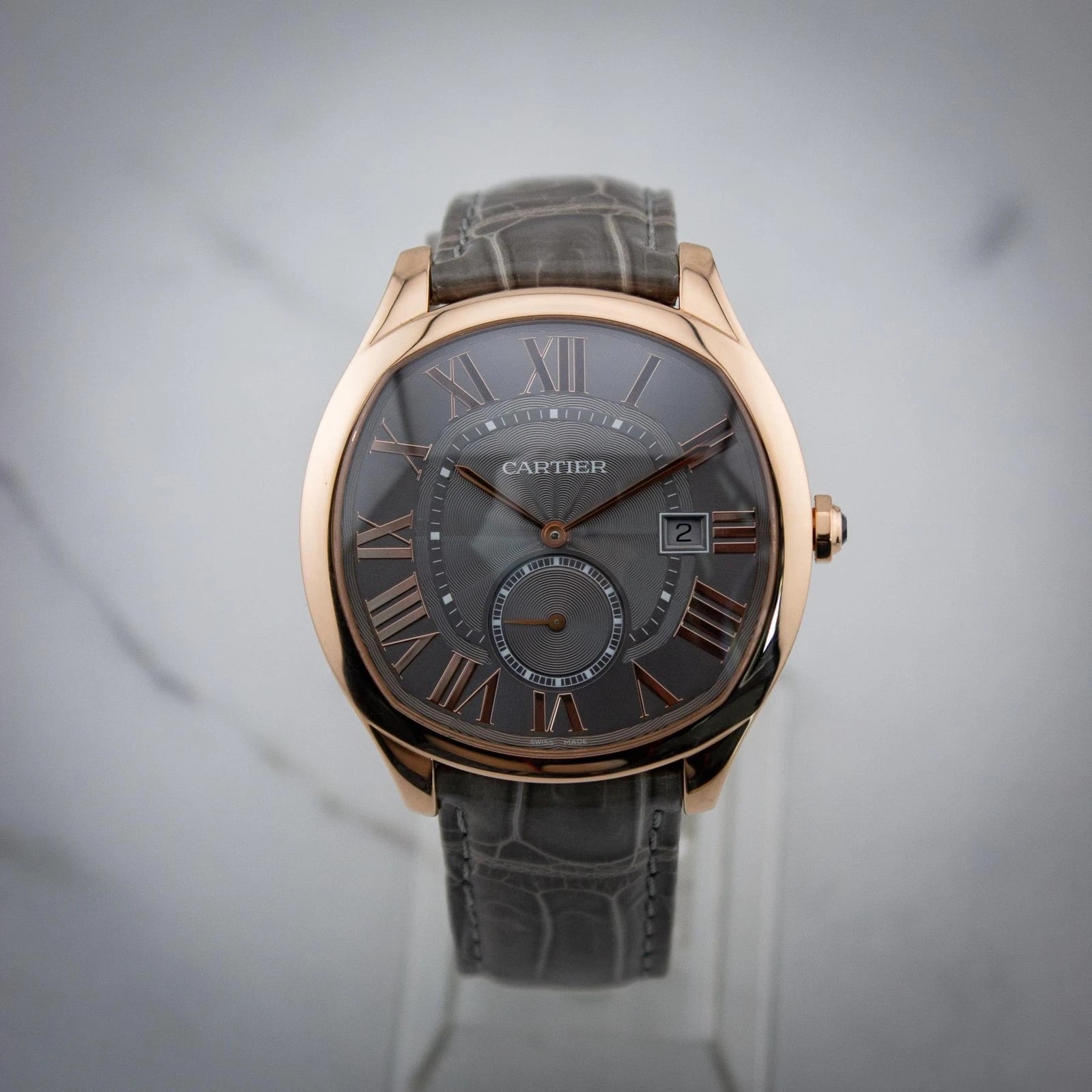 Auction: 2025 Cartier Drive de Cartier 41 Rose Gold / Gray / Roman ...