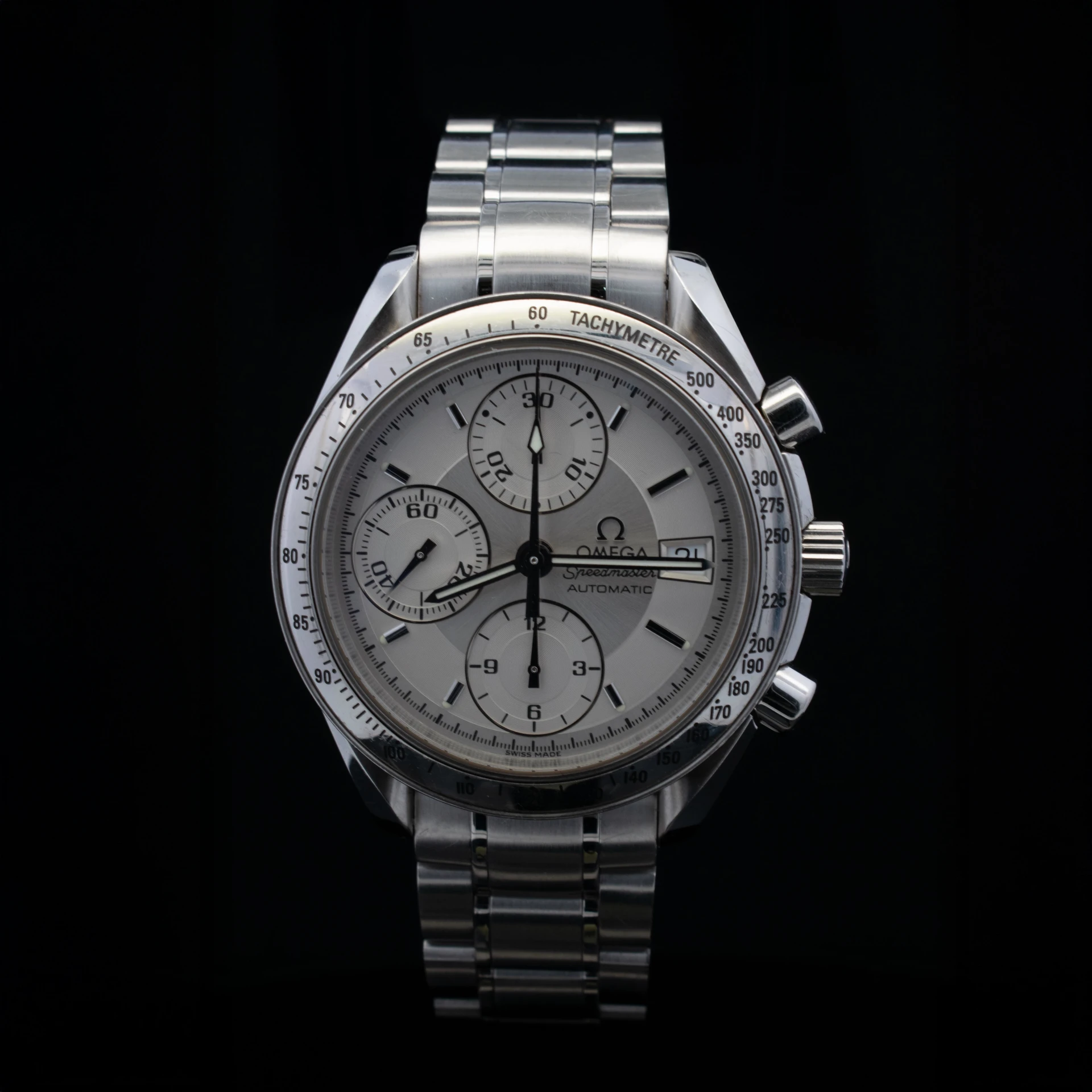 Auction: Omega Speedmaster Date 39 Steel / Silvered / Bracelet 3513.30. ...