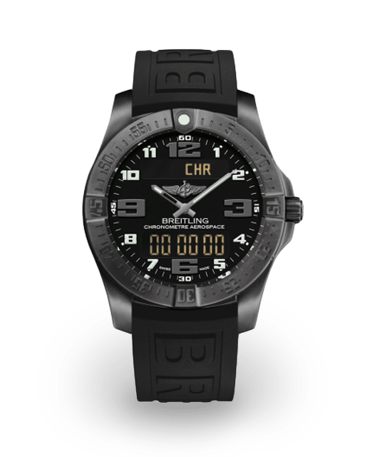 Breitling Aerospace Evo Night Mission / Black / Rubber / Folding ...