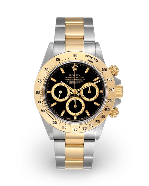 Rolex Daytona Two-Tone / Black / Inverted 6 / Zenith 16523 Watches | Bezel