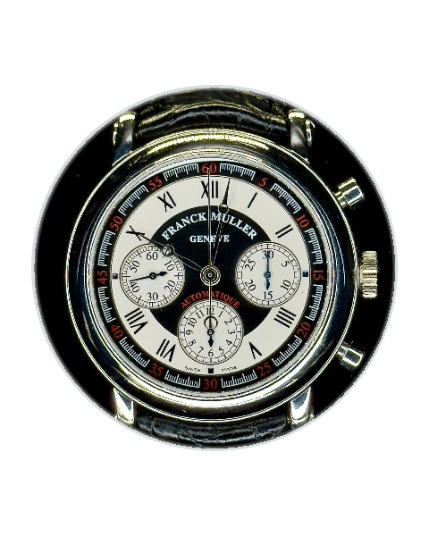 Franck Muller Round Chronograph Double Face 42 Steel / White/Black ...