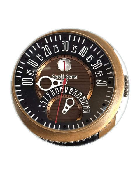 Gerald Genta Gefica Bi-Retro Safari 46.5 Bronze and Titanium / Black ...