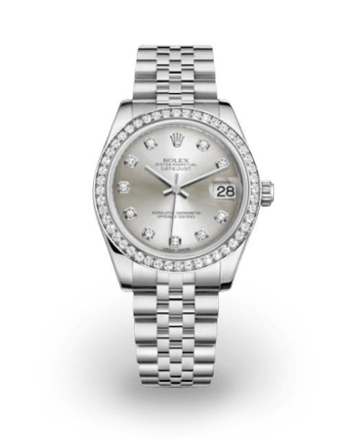 Rolex Datejust 31 Steel / Diamond-Set / Silvered / Diamond-Set ...