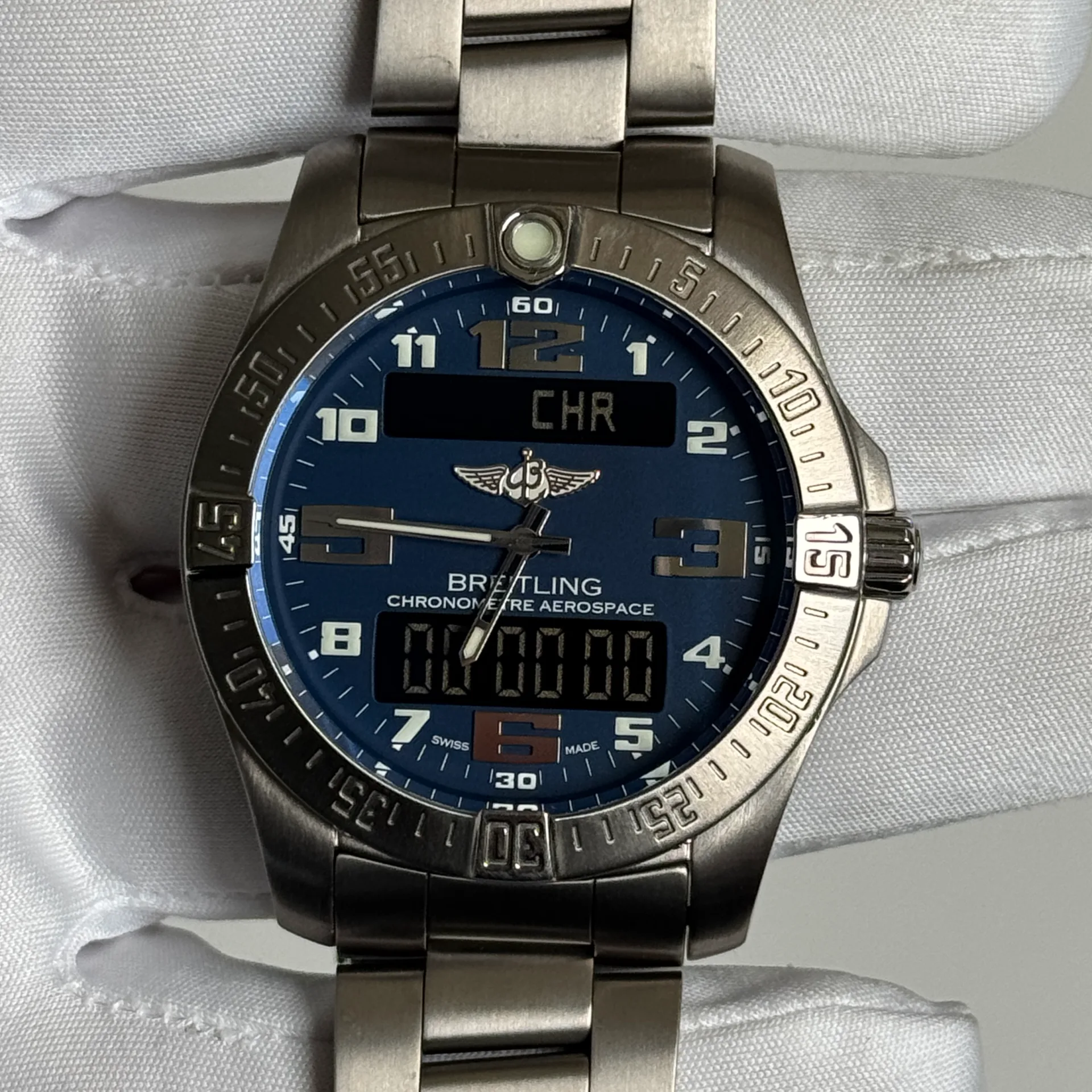 Auction: 2021 Breitling Aerospace Evo Titanium / Blue / Bracelet ...