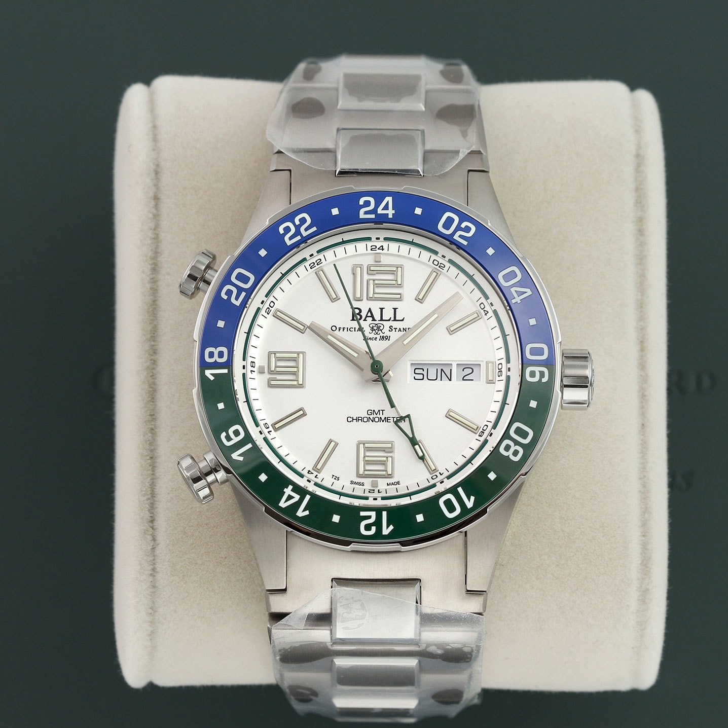 Auction: 2025 Ball Roadmaster Marine GMT 40 Titanium / White / Arabic ...