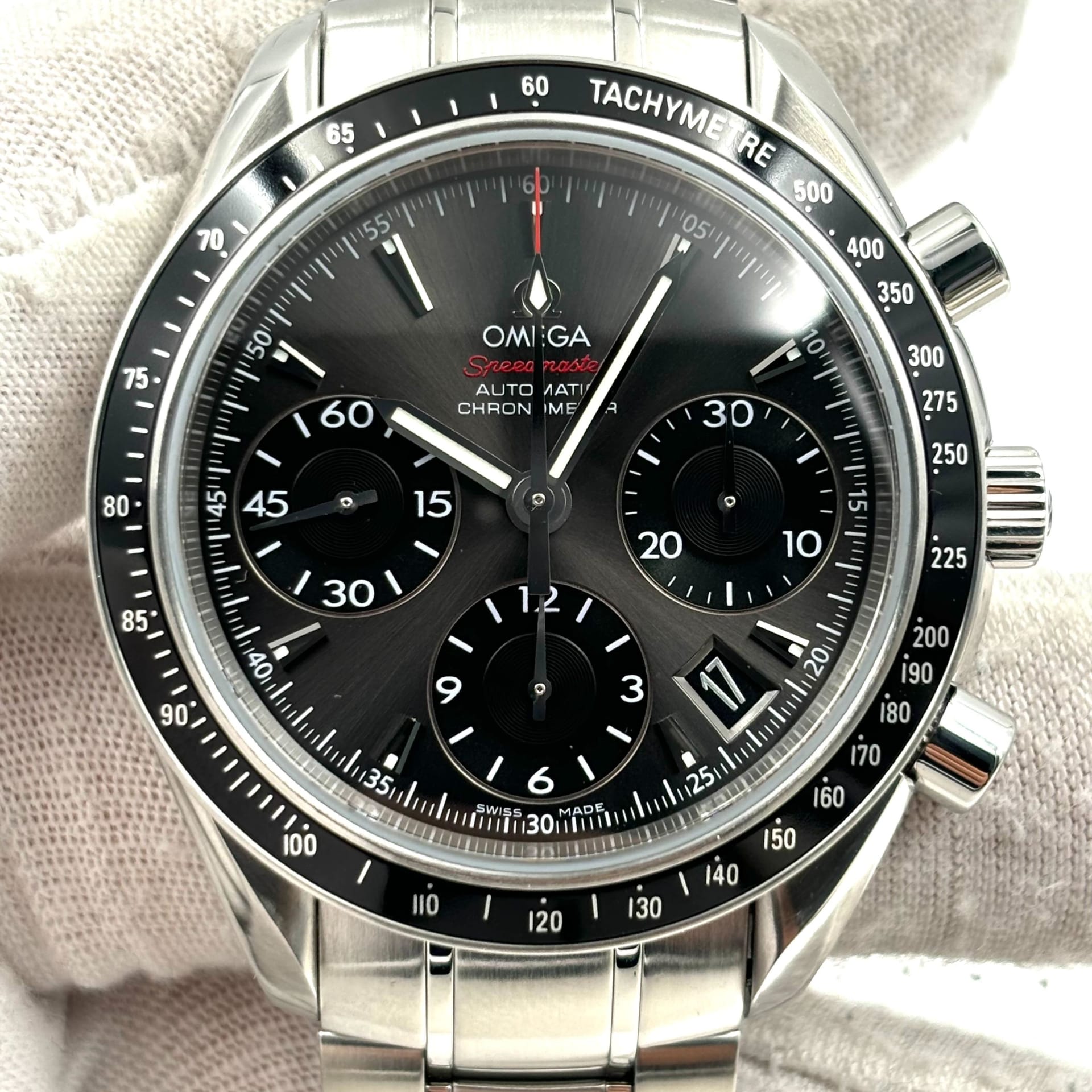 Auction: 2013 Omega Speedmaster Date 40 Steel / Gray / Bracelet 323.30 ...