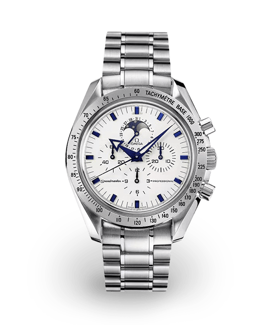 Omega Speedmaster Professional Broad Arrow Moonphase 42 Steel / Ivory ...