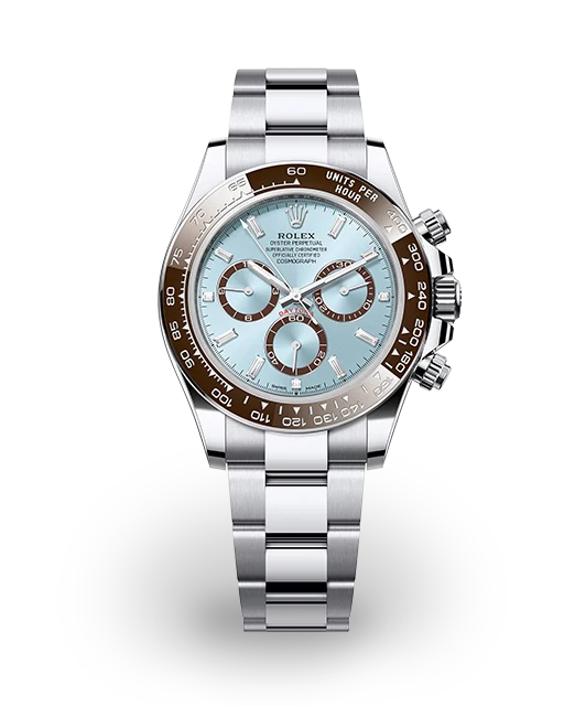 Rolex Daytona Platinum / Ice-Blue / Baguette Diamond-Set / Oyster ...