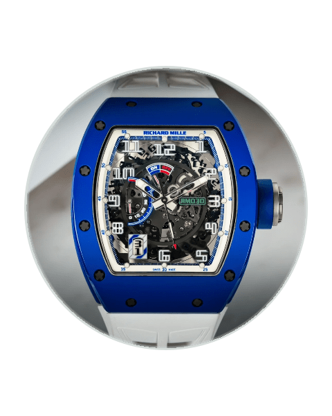 Richard Mille RM 030 EMEA Blue Ceramic / Skeletonized / Arabic / Strap ...