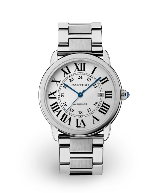 Cartier Ronde de Cartier 42 Steel / Silvered / Roman / Bracelet ...