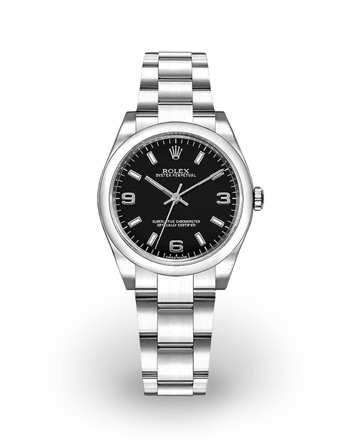 Rolex Oyster Perpetual 31 Black / Arabic / Oyster 177200 Watches | Bezel