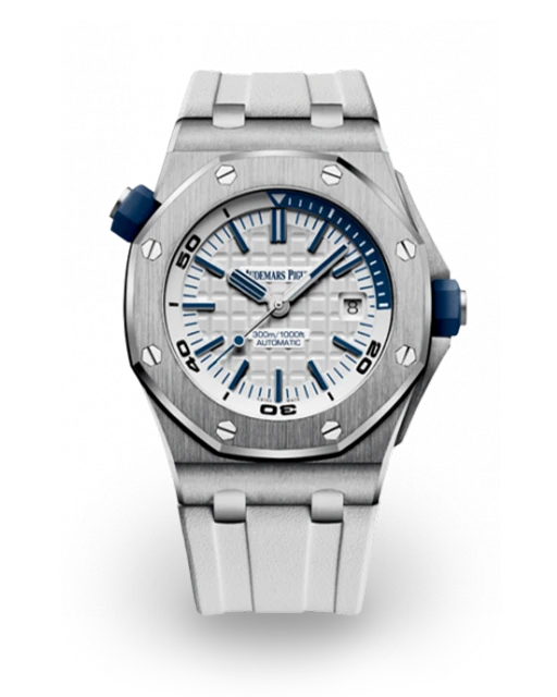 Audemars Piguet Royal Oak Offshore Diver 42 / White / Rubber 15710ST.OO ...