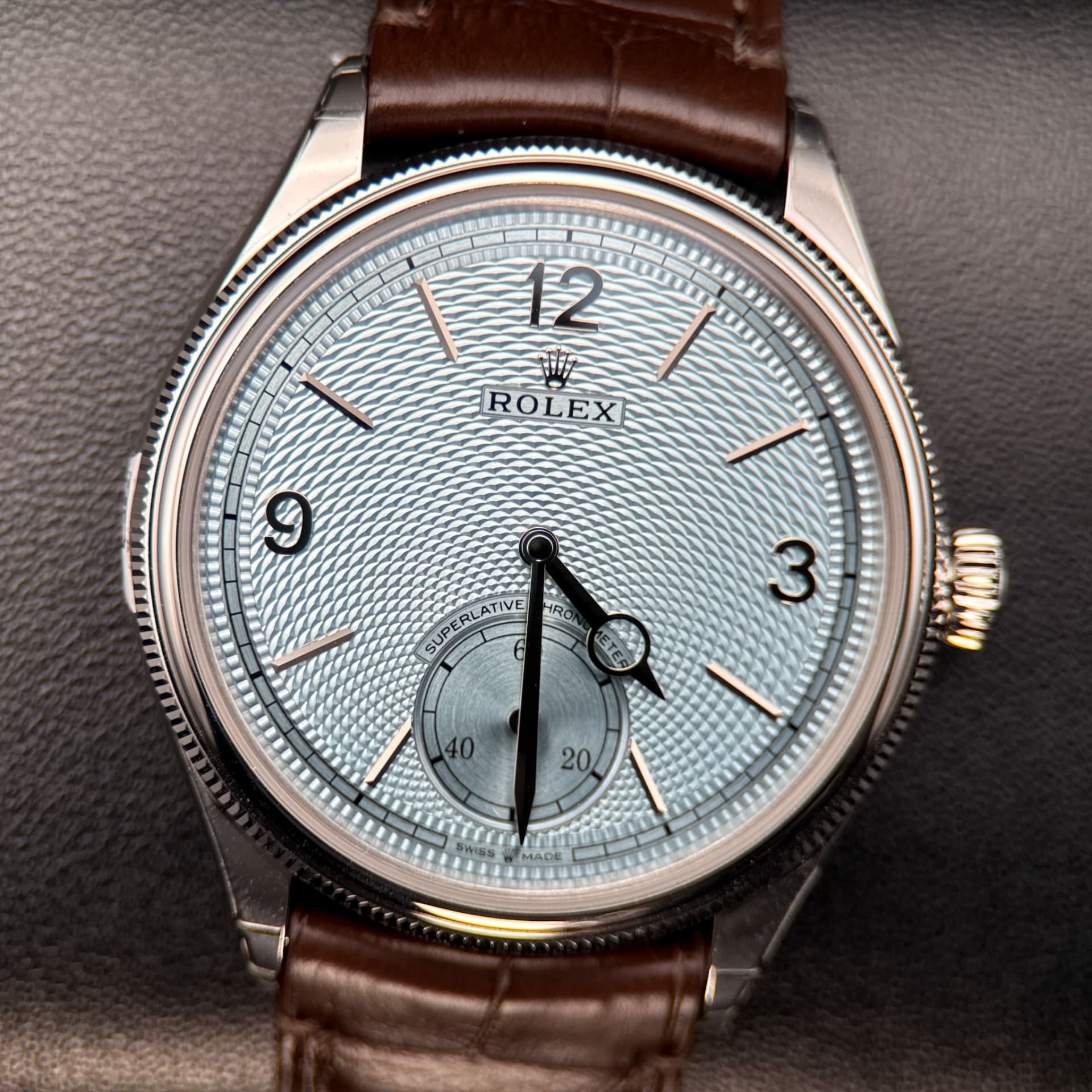 Auction: 2025 Rolex Perpetual 1908 39 Platinum / Ice Blue 52506-0002 ...
