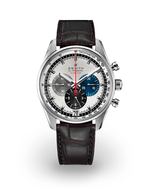 Zenith El Primero Chronomaster 42 Stainless Steel / Silver / Alligator ...
