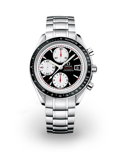 Omega Speedmaster Automatic Date Steel / Reverse Panda / Bracelet 3210. ...