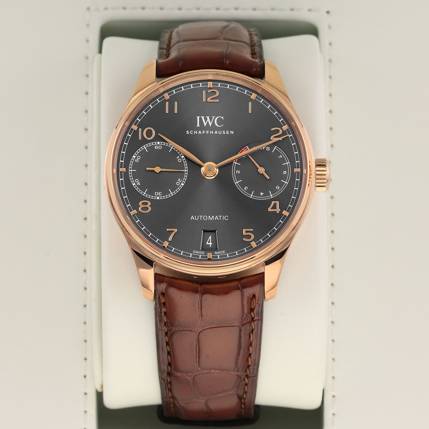 Auction: 2016 IWC Portugieser Automatic 5007 Red Gold / Ardoise IW5007 ...