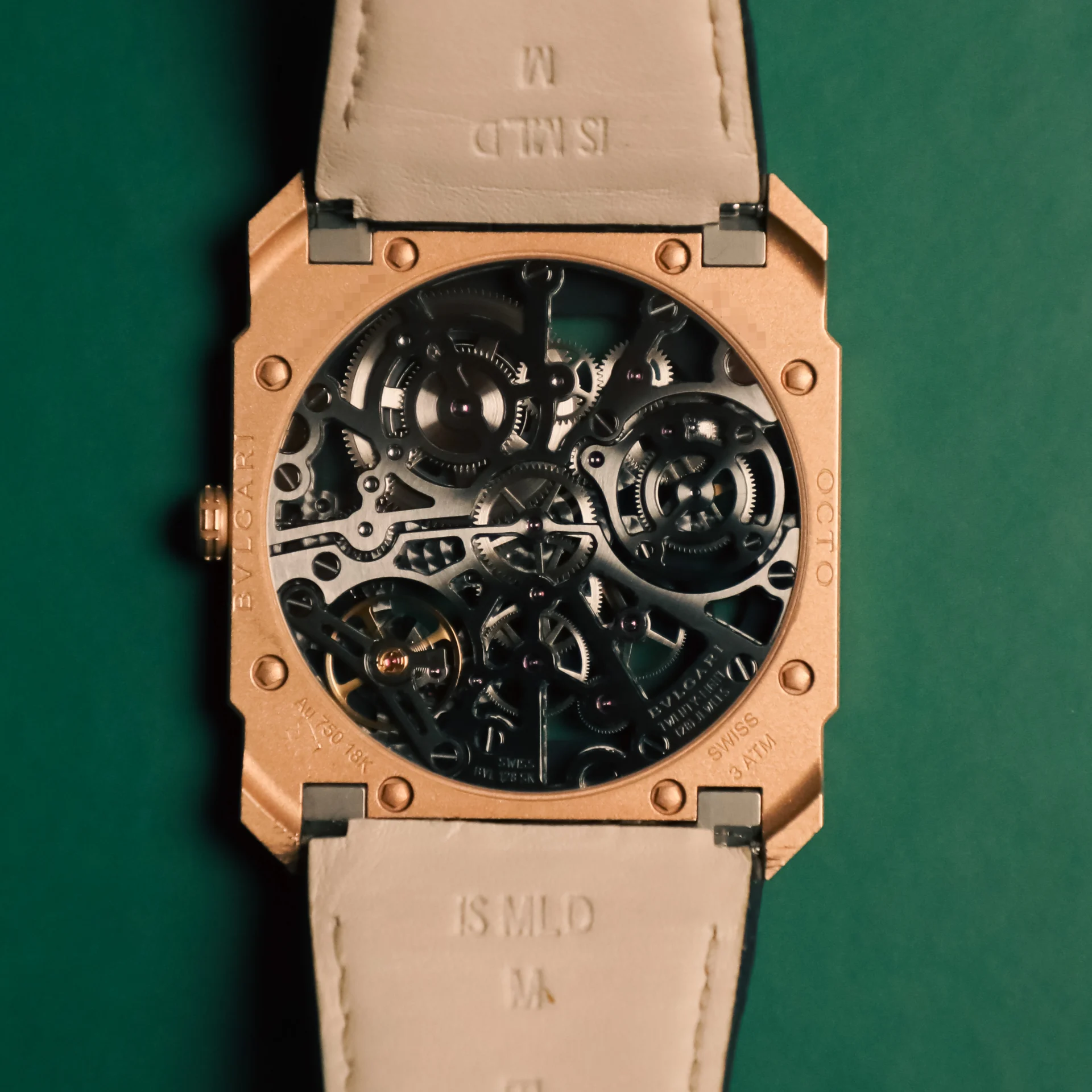 Auction: Bvlgari Octo Finissimo Skeleton Rose Gold / Alligator 102946 ...