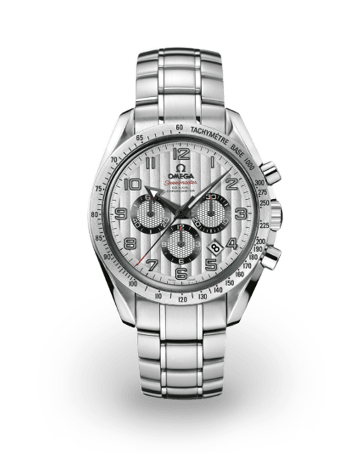 Omega Speedmaster Broad Arrow 44.25 Stainless Steel / Silver Stripes ...