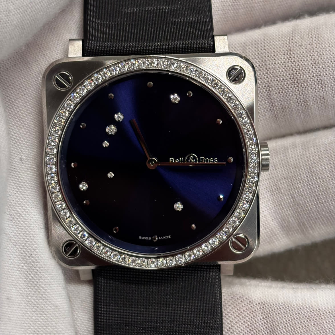 Auction: Bell & Ross BR S Blue Diamond Eagle Steel / Diamond-Set ...