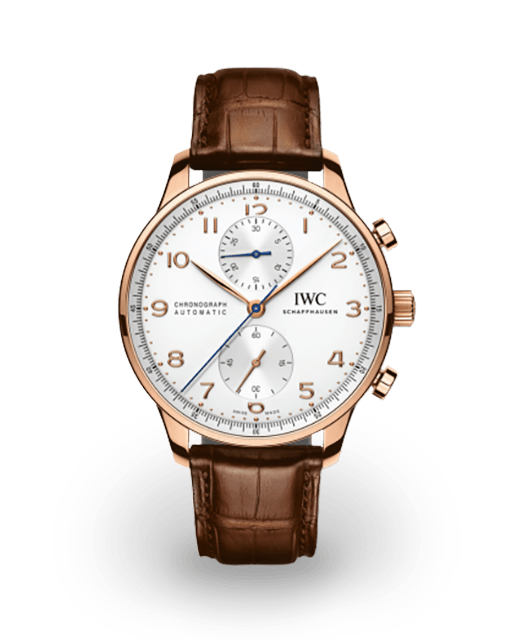 IWC Portuguese Chrono-Automatic Red Gold / Silver IW3714-80 Watches | Bezel