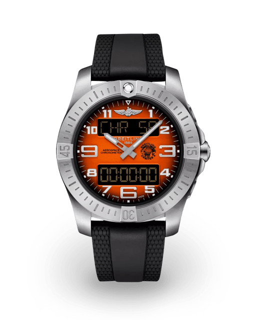 Breitling Aerospace B70 Orbiter Titanium / Orange / Rubber ...