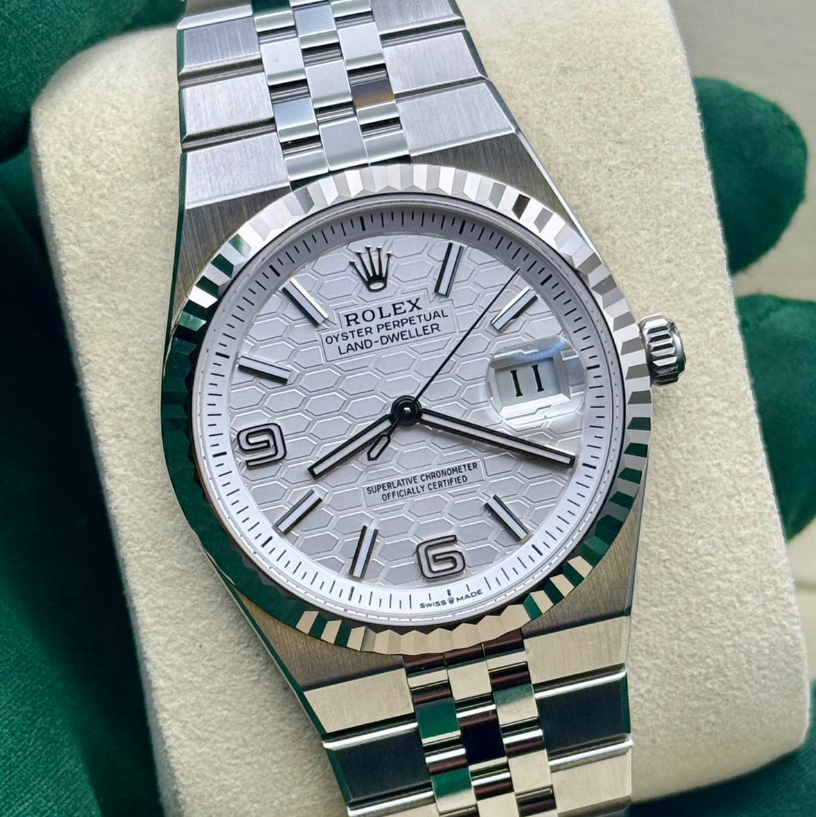 Auction: 2025 Rolex Land-Dweller 36 Oystersteel / Fluted / White ...