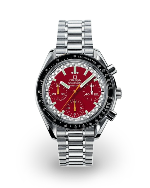 Auction: Omega Speedmaster Reduced Stainless Steel / Red / Bracelet ...