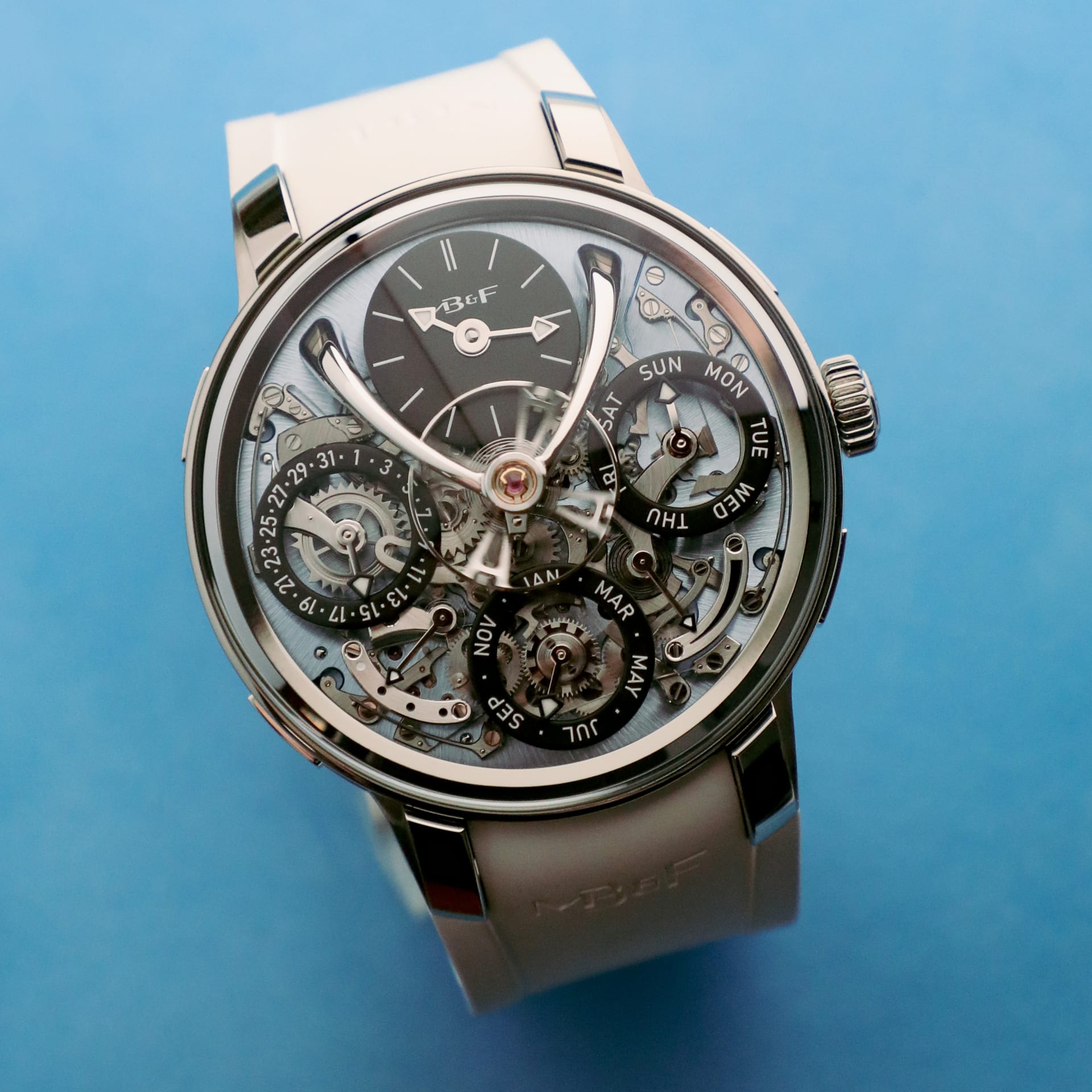 Auction: 2025 MB&F Legacy Machine Perpetual Evo Ice Blue 07.TR.BU | Bezel