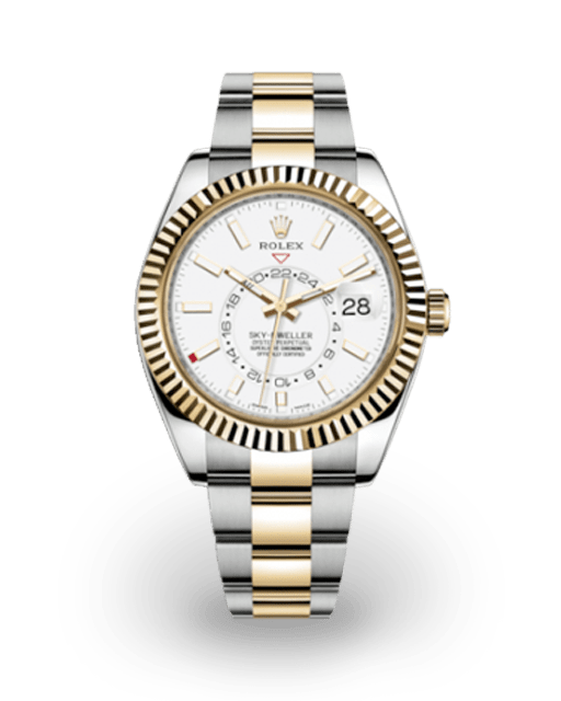 Rolex Sky-Dweller Two-Tone / White / Oyster 326933-0009 Watches | Bezel