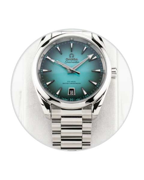 Omega Seamaster Aqua Terra 150M Master Chronometer 38 Steel / Turquoise ...