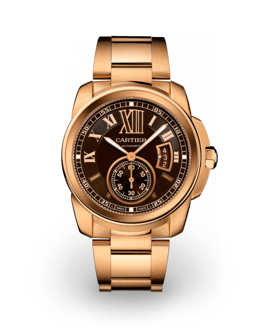 Cartier Calibre de Cartier 42 Rose Gold / Chocolate / Roman Cartier Calibre de Cartier 42 Rose Gold / Chocolate / Roman