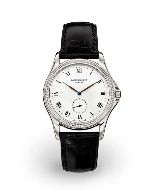 Patek Philippe Calatrava White Gold / Hobnail / White Enamel / Roman ...