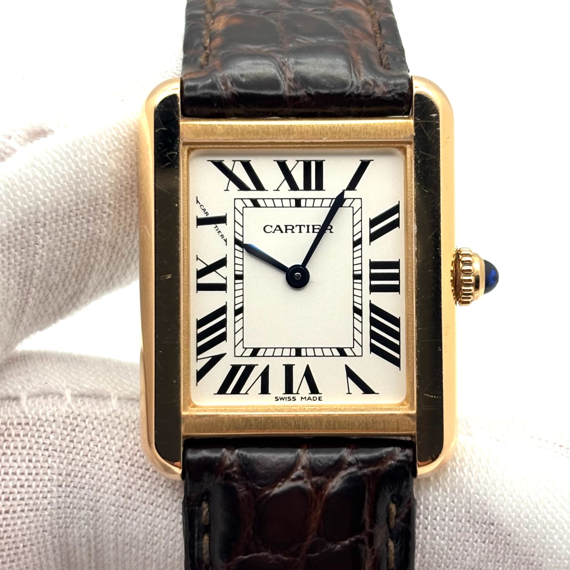 Auction: 2019 Cartier Tank Solo Small Rose Gold / Silvered / Roman ...