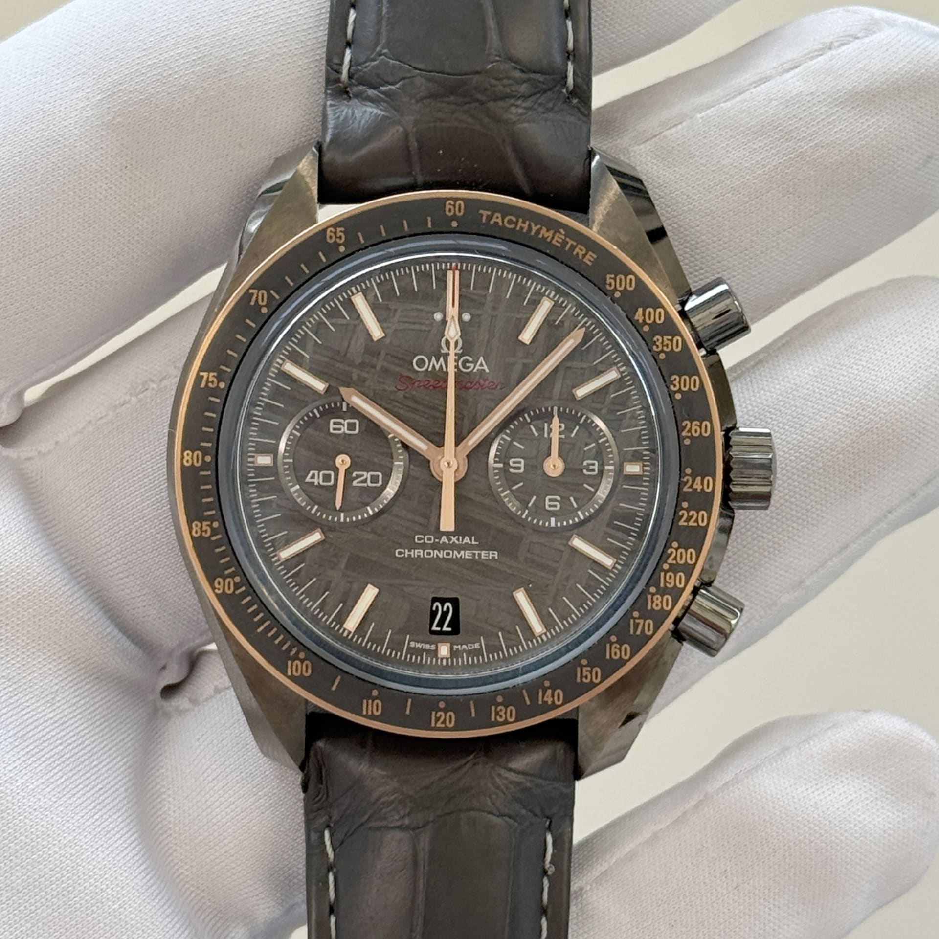 Auction: 2023 Omega Speedmaster Moonwatch Co-Axial Grey Side of the ...