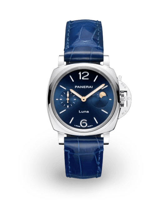 Panerai Luminor Due Luna 38 Steel / Blue / Arabic / Strap PAM01179 ...
