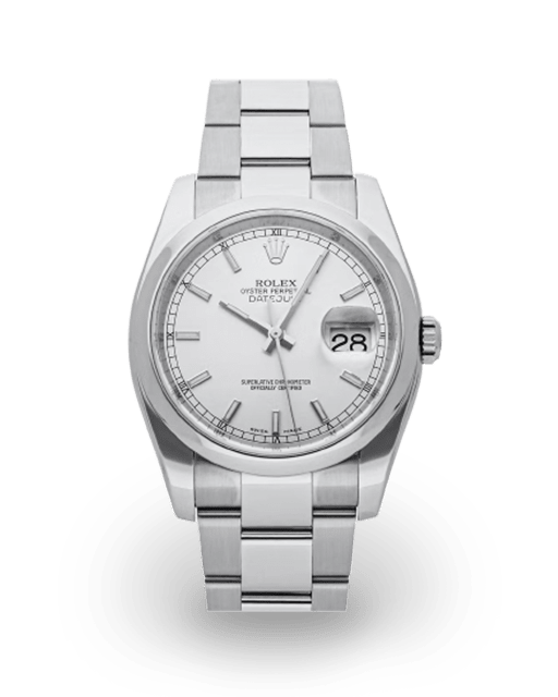 Rolex Datejust 36 Smooth / Silver / Oyster 116200 Watches | Bezel