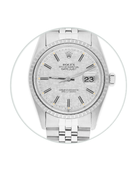Rolex Datejust 36 Engine Turned / Silvered / Linen-Motif / Jubilee ...
