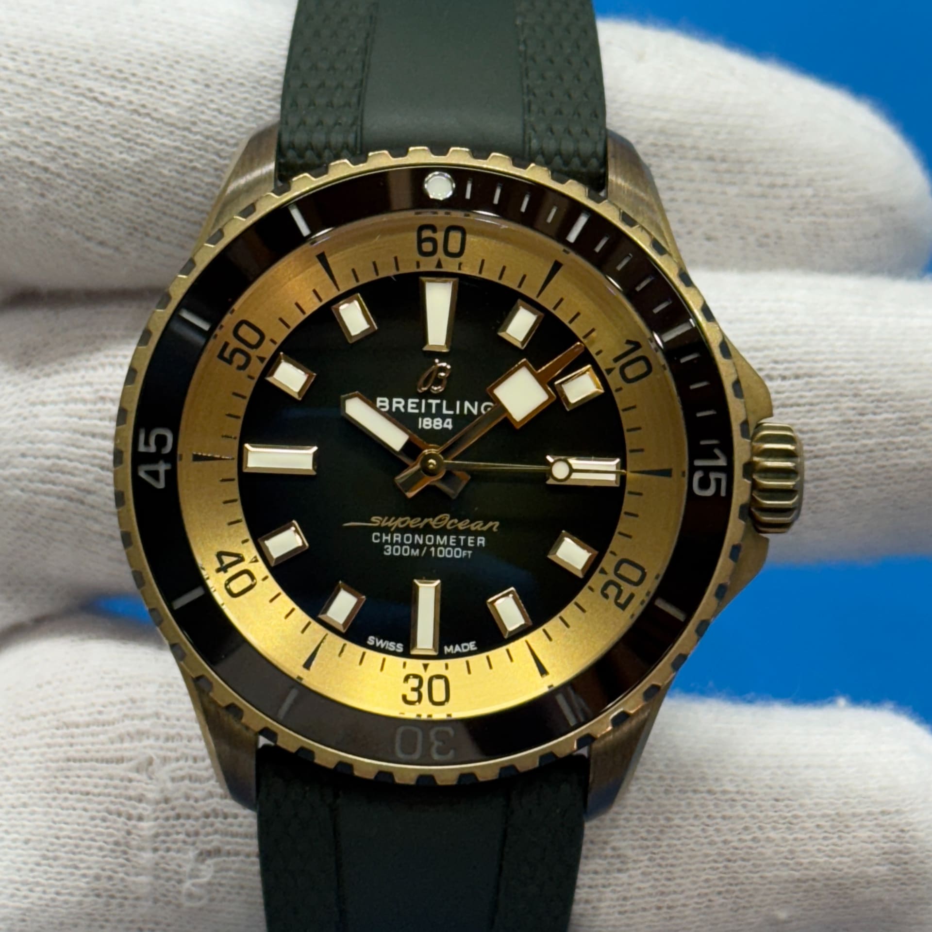 Auction: 2023 Breitling SuperOcean Automatic 42 Bronze / Ceramic ...