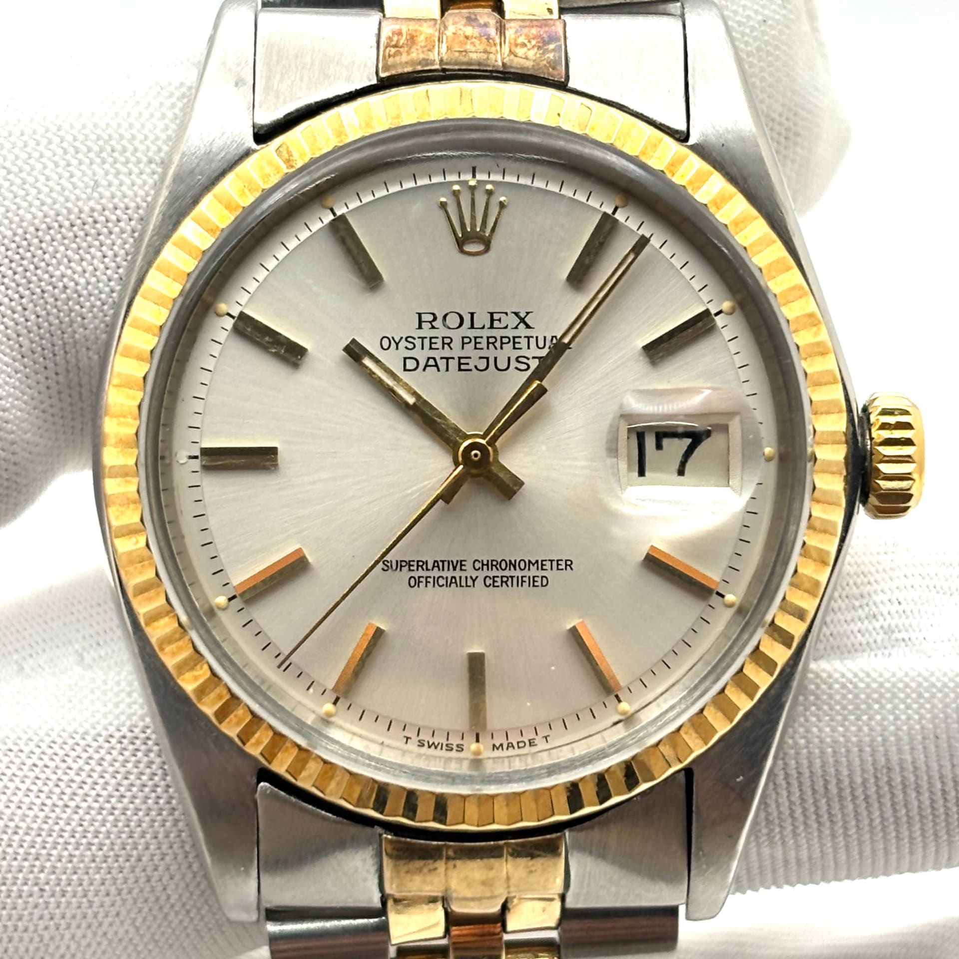 Auction: 1968 Rolex Datejust 36 Two-Tone / Fluted / Silvered / Jubilee ...