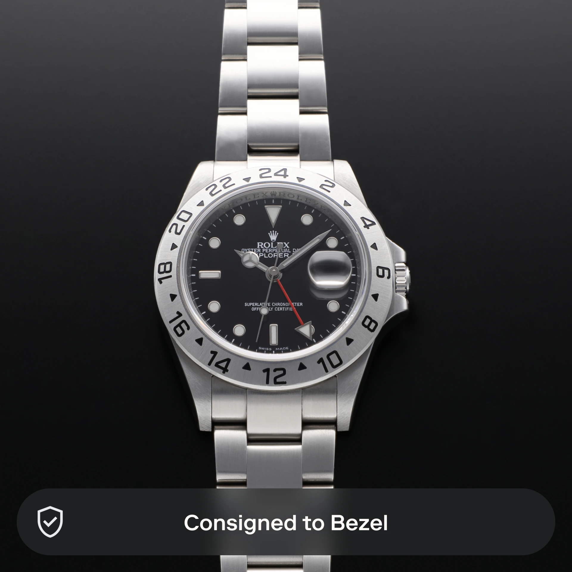 Auction: 2007 Rolex Explorer II Black / SuperLuminova / 3186 16570 | Bezel