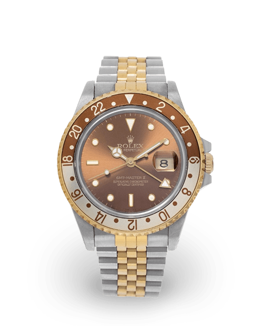 Rolex GMT-Master II Two-Tone "Root Beer" / Jubilee 16713 Watches | Bezel