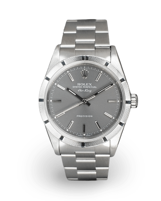 Rolex Air-King 34 Steel / Engine-Turned / Gray / Oyster 14010 Watches ...